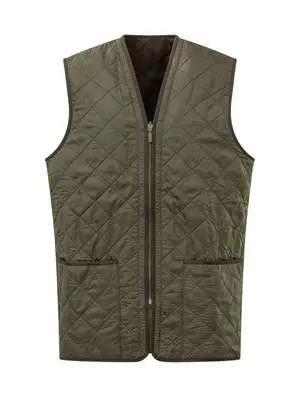 Barbour Quilted Zip-front Vest - Olive