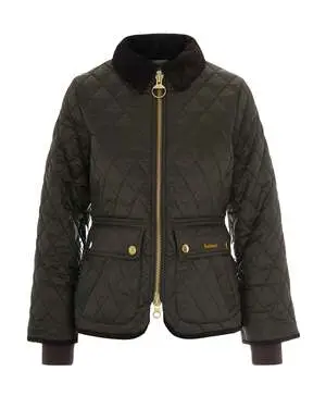 Barbour Quilted Zip-front Jacket With Cord Collar