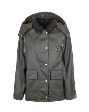 Barbour Waxed Cotton Hooded Field Jacket - Olive/classic