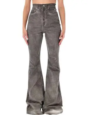 Rick Owens Bolan High-rise Bootcut Jeans - Dark Dust