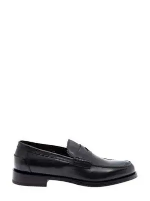 DOUCAL'S Calf Leather Flat Shoes - Black