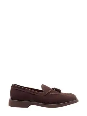 DOUCAL'S Calf Suede Flat Shoes With Tassel Detail