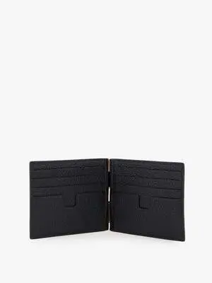 TOM FORD T-line Money Clip Leather Wallet