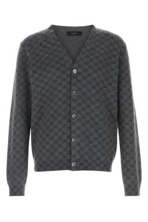 Gucci Embroidered Wool Blend Cardigan