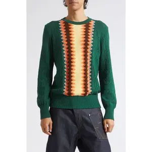 JW Anderson Chevron Stitch Sweater - Pine