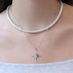 THE LOVERY FINE JEWELRY Starburst Necklace - Sterling Silver