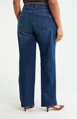 Wit & Wisdom Contrast Trim Straight Leg Jeans