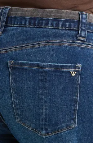 Wit & Wisdom Contrast Trim Straight Leg Jeans