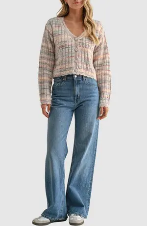 ALL IN FAVOR Space Dye V-neck Cardigan
