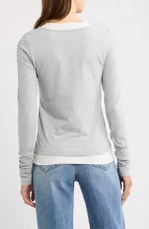 ROWING BLAZERS Layered Henley T-shirt