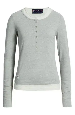 ROWING BLAZERS Layered Henley T-shirt