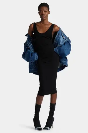 Dsquared2 Weathered Suede Oversized Trucker Jacket