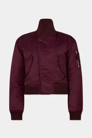 Dsquared2 Aviator Wash 80's Kiodo Bomber Jacket - Bordeaux