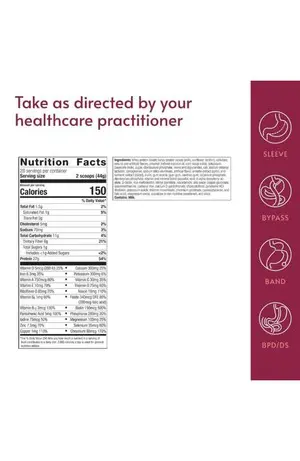 BARIATRIC ADVANTAGE High Protein Meal Replacement Drink Mix Whey Isolate Powder 43.46 Oz