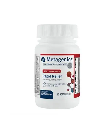 METAGENICS Rapid Relief Herbal Softgel Supplement 20 Softgels - None