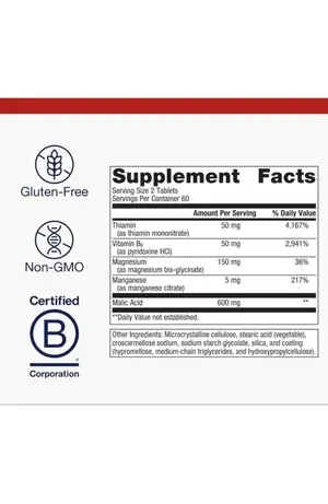 METAGENICS Fibroplex Magnesium Malic Acid B Vitamins Supplement 120 Tablets
