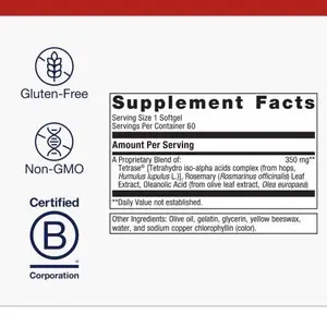 METAGENICS Kaprex Joint Support Supplement With Hops Rosemary And Olive Leaf Extracts 60 Softgels