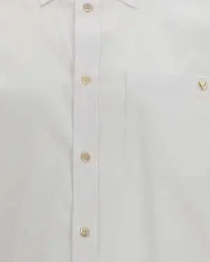 Valentino Garavani Light Cotton Oxford Shirt With Vgold