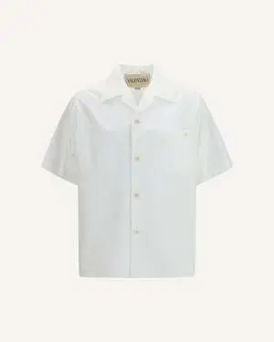 Valentino Garavani Cotton Poplin Bowling Shirt With Vgold