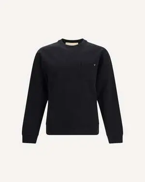 Valentino Garavani Cotton Jersey Crewneck Sweatshirt Ale
