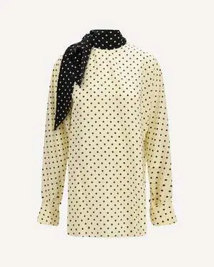 Valentino Garavani Polka Dot Blouse With Side Bow