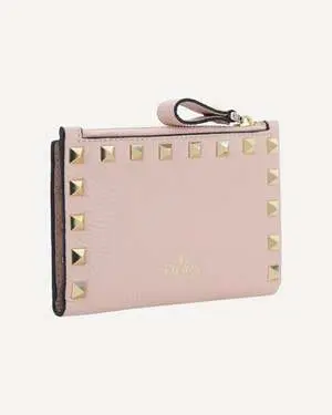 Valentino Garavani Rockstud Zip Card Holder