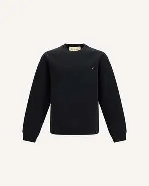 Valentino Garavani Sweatshirt With Pocket And Vlogo Ale - Black
