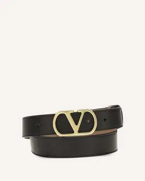 Valentino Garavani VALENTINO GARAVANI Reversible VLogo Signature Belt Black