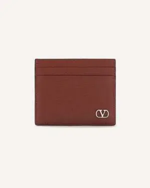 Valentino Garavani Vlogo Signature Card Holder - Bordeaux