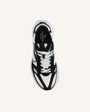 Valentino Garavani Demivee Mesh And Suede Sneakers - Multicolour