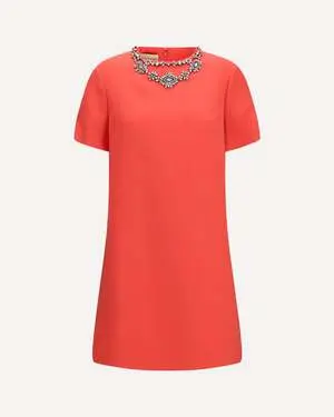Valentino Garavani Embellished Crew-neck Dress