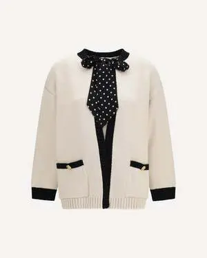 Valentino Garavani Polka-dot Bow Cardigan