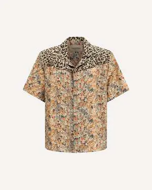 Valentino Garavani Short-sleeve Floral And Leopard Print Shirt - Multicolour