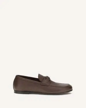 Valentino Garavani Vlogo Signature Loafers In Deer Leather - Brown