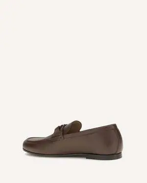 Valentino Garavani Vlogo Signature Loafers In Deer Leather - Brown