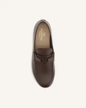 Valentino Garavani Vlogo Signature Loafers In Deer Leather - Brown
