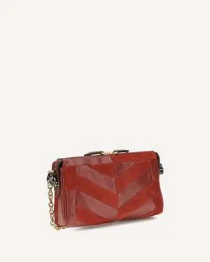 Valentino Garavani Panthea Shoulder Bag Chevron Pattern