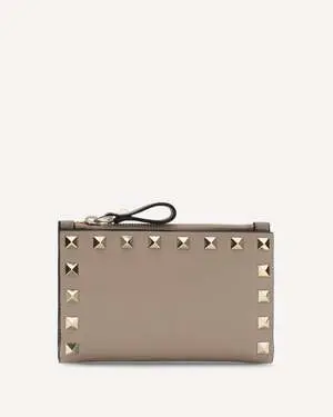Valentino Garavani Rockstud Zip Card Holder