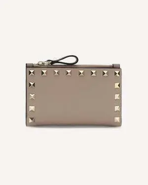Valentino Garavani Rockstud Zip Card Holder