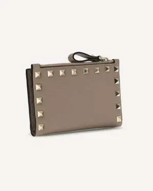 Valentino Garavani Rockstud Zip Card Holder