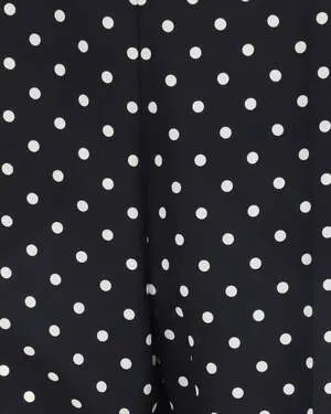 Valentino Garavani Polka-dot Crêpe De Chine Cropped Straight-leg Pants - Black