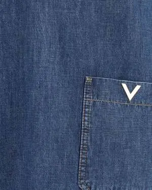 Valentino Garavani Denim Shirt With Embroidered Trim