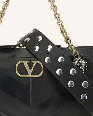 Valentino Garavani Panthea Chevron Medium Shoulder Bag