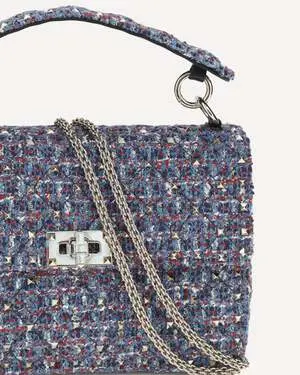 Valentino Garavani Rockstud Spike Tweed Handbag