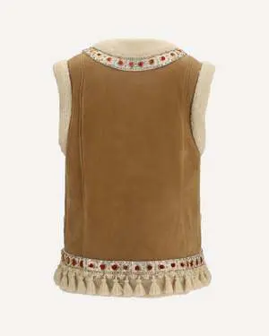 Valentino Garavani Suede And Fur Vest