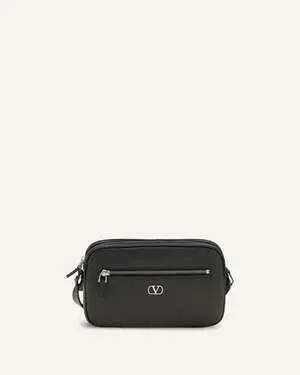 Valentino Garavani Grained Leather Crossbody Bag With Zip