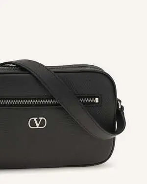 Valentino Garavani Grained Leather Crossbody Bag With Zip