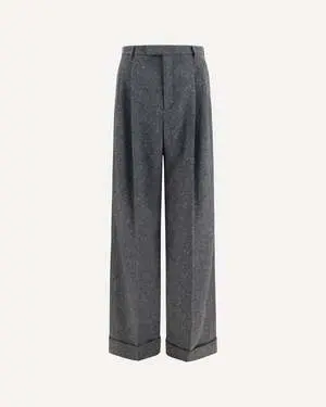 Valentino Garavani Tailored Wool And Silk-blend Wide Leg Pants