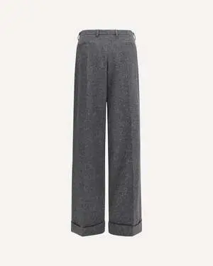 Valentino Garavani Tailored Wool And Silk-blend Wide Leg Pants