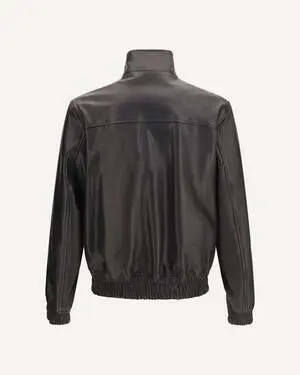 Valentino Garavani Leather Zip Jacket - Black